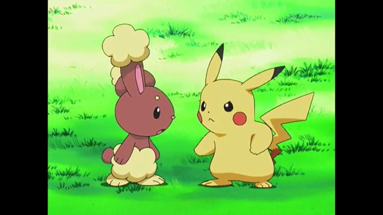 Pikachu yells at buneary - YouTube