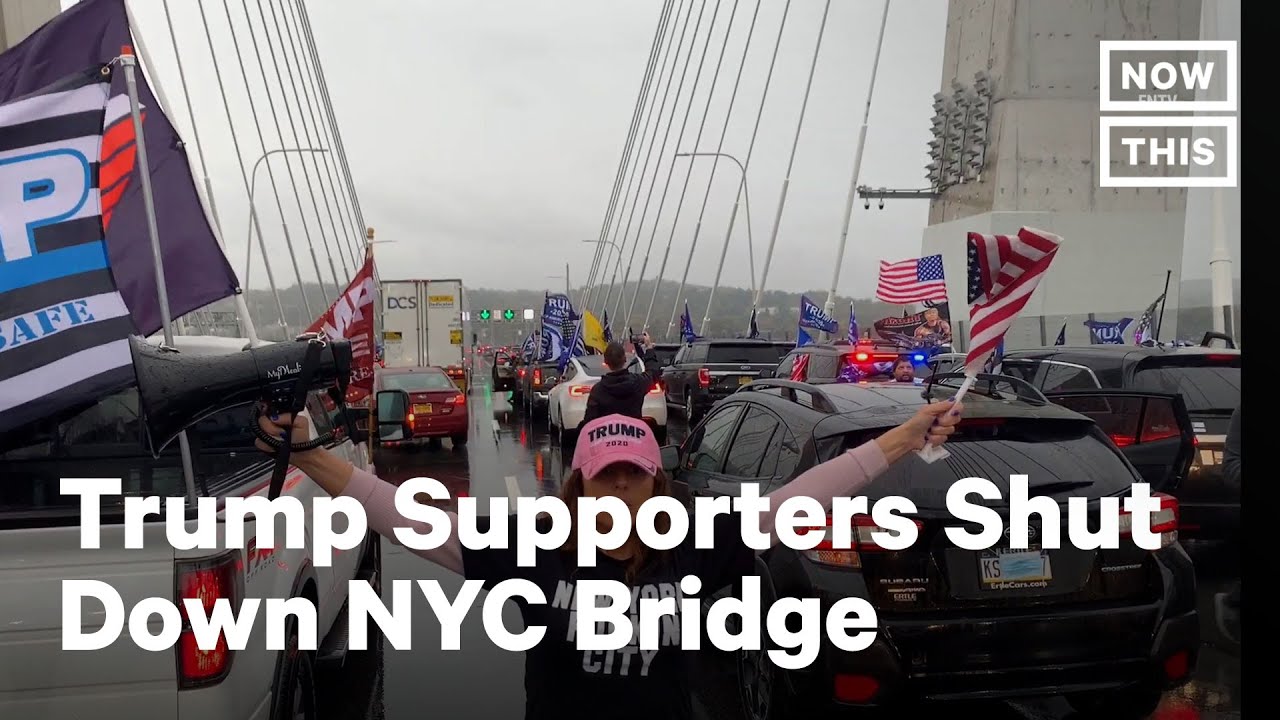 Trump Convoy Halts Traffic in New York City Area | NowThis - YouTube