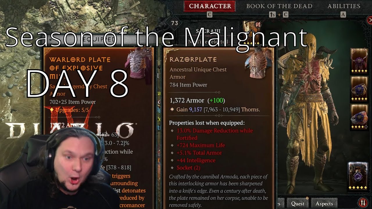 D4 Season1 HC Lidless Wall DoT Necromancer (Stream Highlights) day 8 ...
