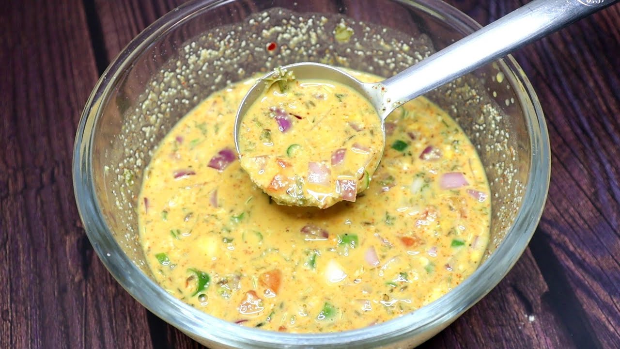 Just mix some water in & make instant No Soda No eno 1 tsp Oil Crispy ...