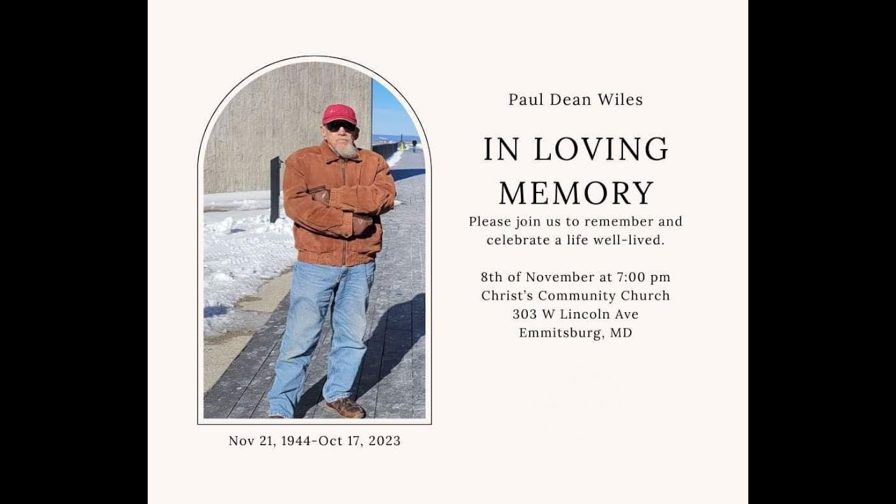 Memorial Service for Paul Wiles - YouTube