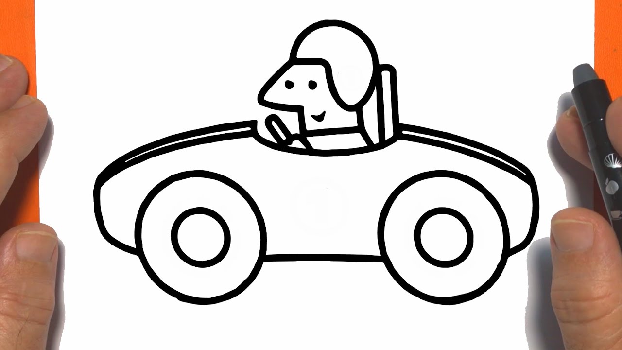 HOW TO DRAW A CARTOON RACE CAR - YouTube