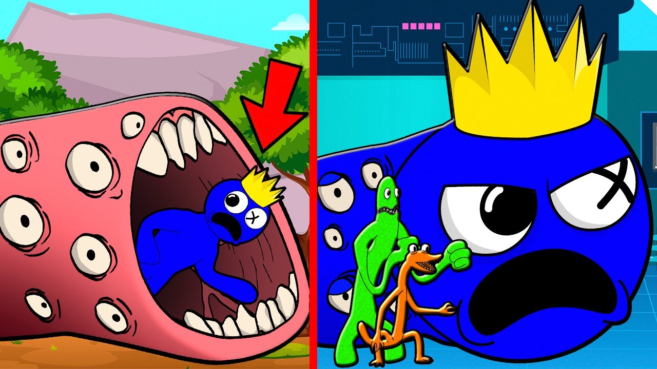 RAINBOW FRIENDS BECAME THE EATER! RAINBOW TRAIN EATER Cartoon Animation ...