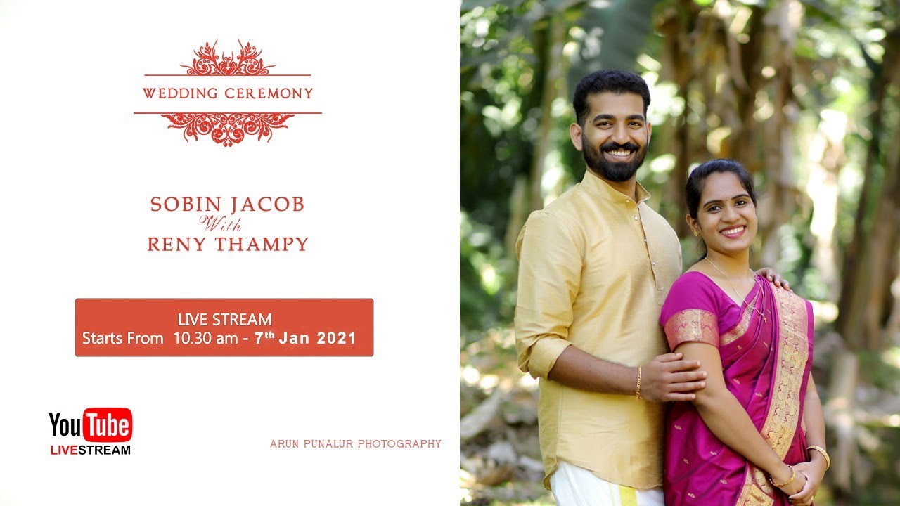 Wedding : Sobin Jacob & Reny Thampy on 7 Jan 2021. - YouTube