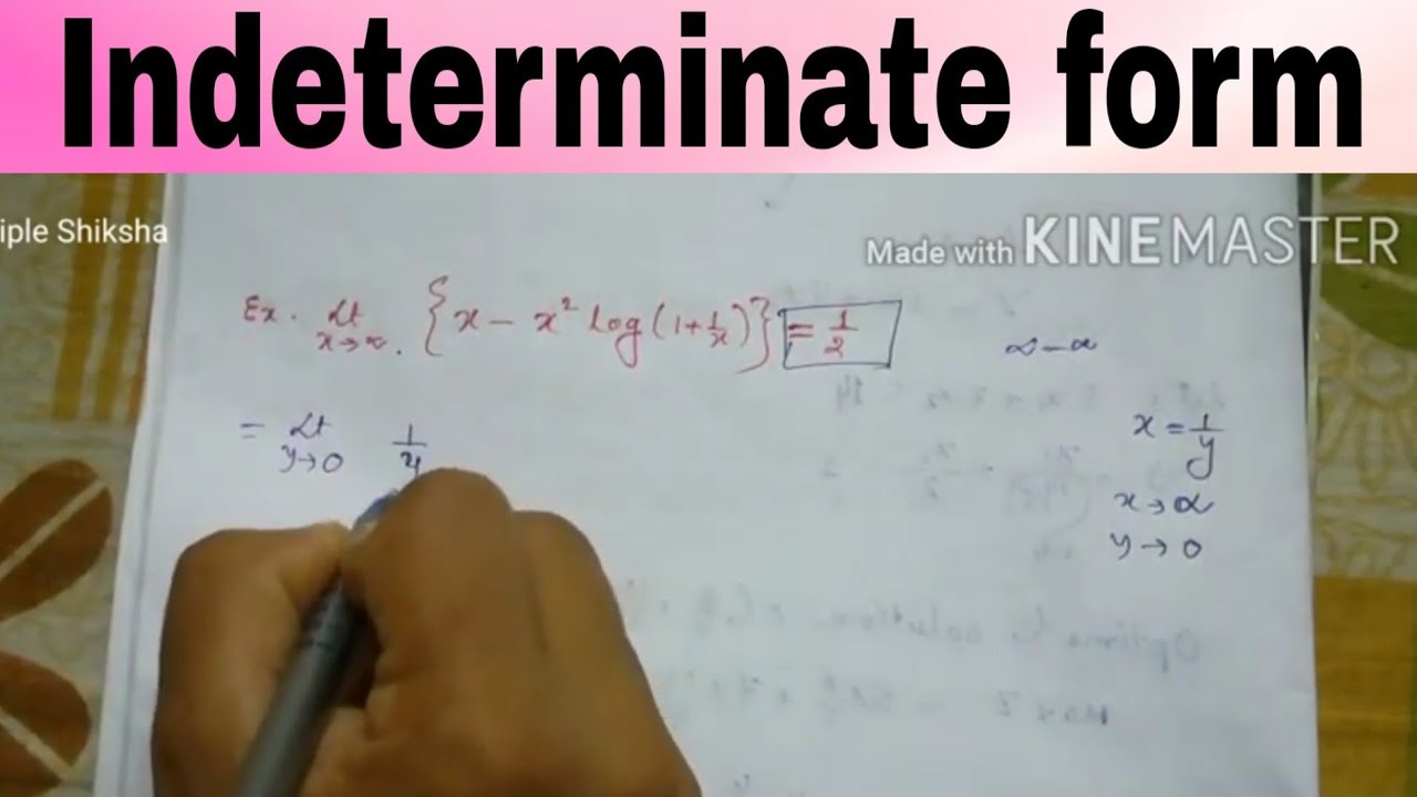 Limit of x tends to infinity (x-x^2log(1+1/x)) || find the value of ...