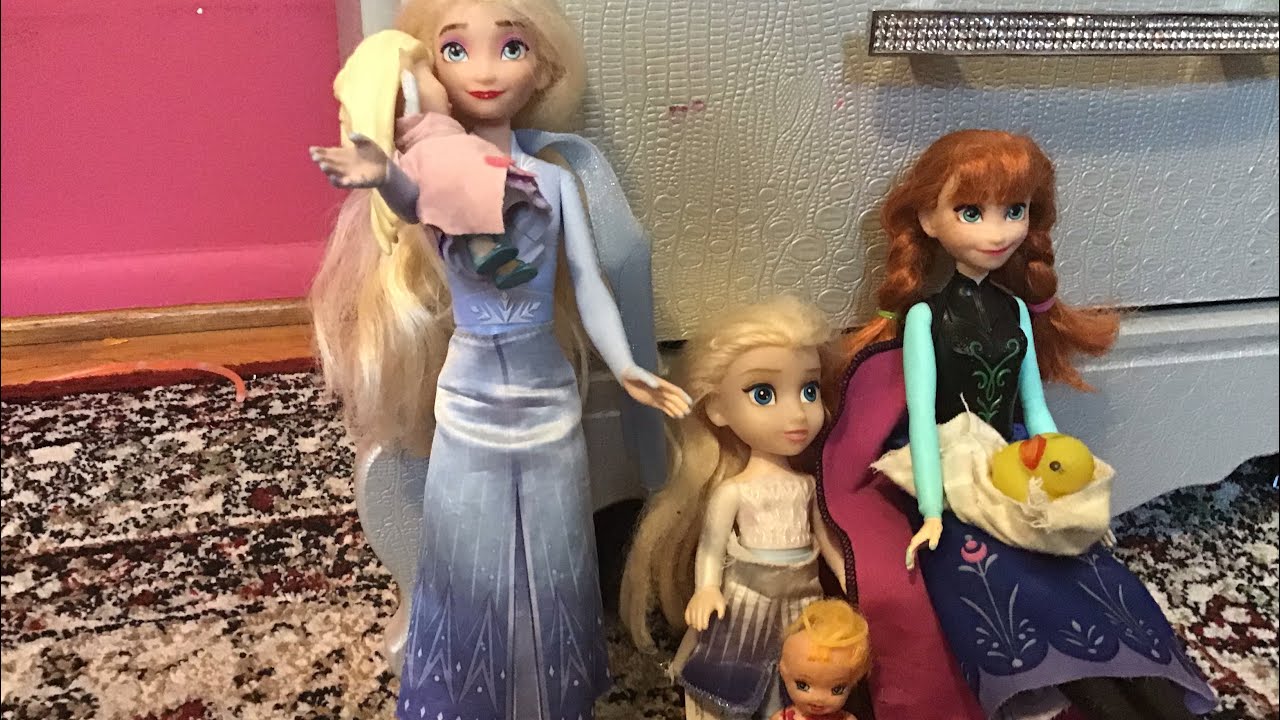 Elsa and Anna toddlers- morning routine - new swing! - YouTube