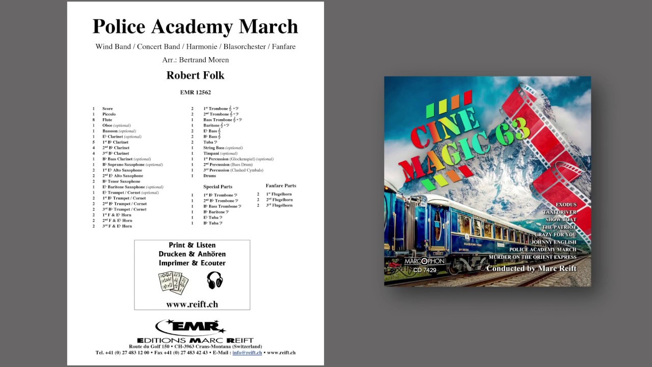 Editions Marc Reift – Robert Folk: Police Academy March - for Concert ...