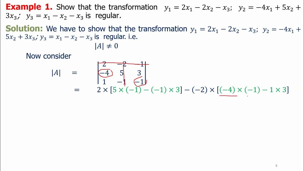 Unit-I-09-MFC-2-Example on Linear Transformation -Regular Transformation - YouTube