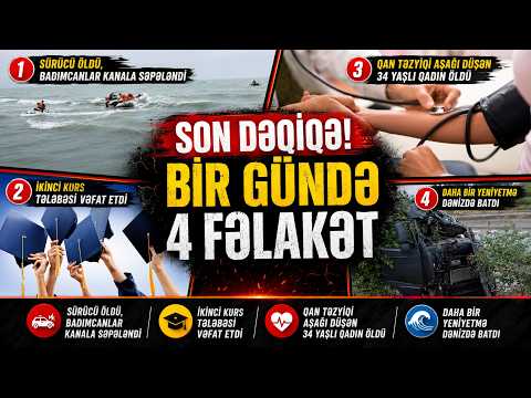 Qan təzyiqi aşağı düşən 34 yaşlı qadın öIdü - Sürücü öldü,maşındakı badımcanlar kanala səpələndi