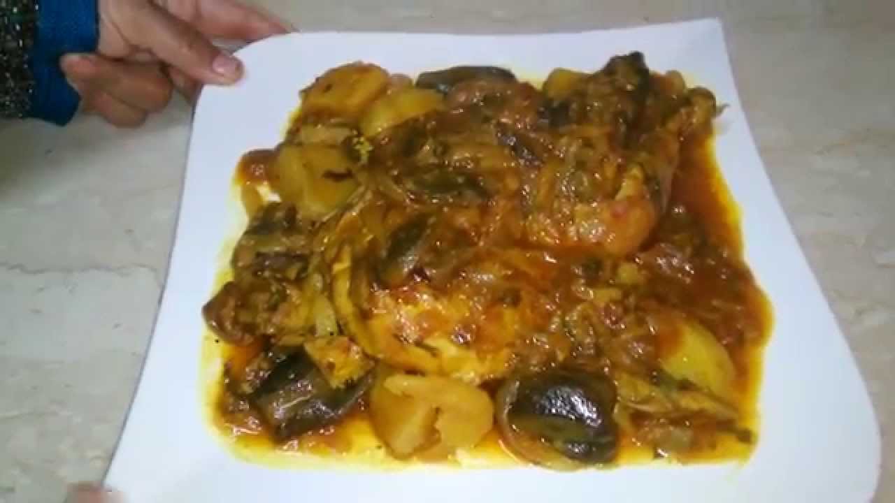 Tajin Badinjan wa lbatatis - طاجين بالبادنجان و البطاطس - YouTube
