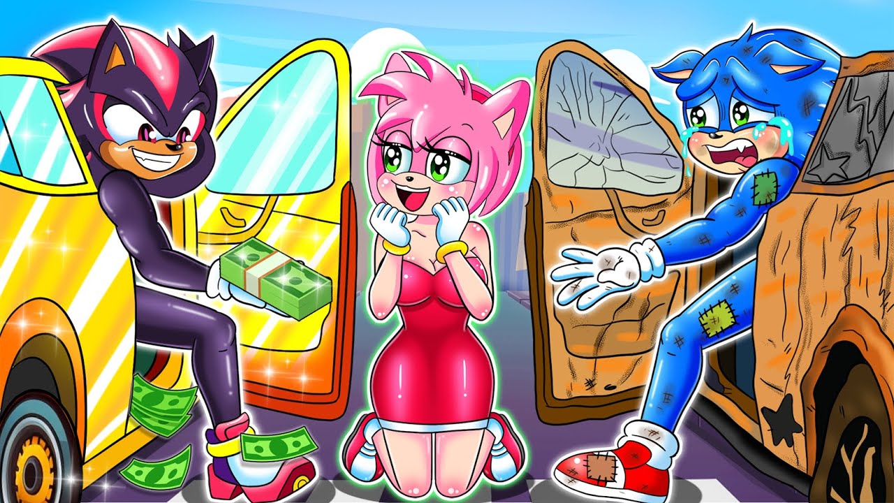 Amy's Choice: Rich Shadow or Poor Sonic? | Very Funny Story | Sonic The Hedgehog 3 Animation ...