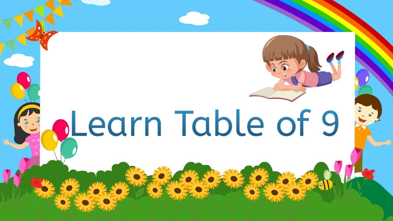 Learn tables of 9|multiplication table of 9|nine times table song | 9 ...