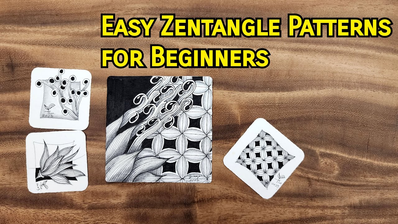 #Zentangle #2023多圖結合 - day 13 : Easy Zentangle Patterns for Beginners # ...