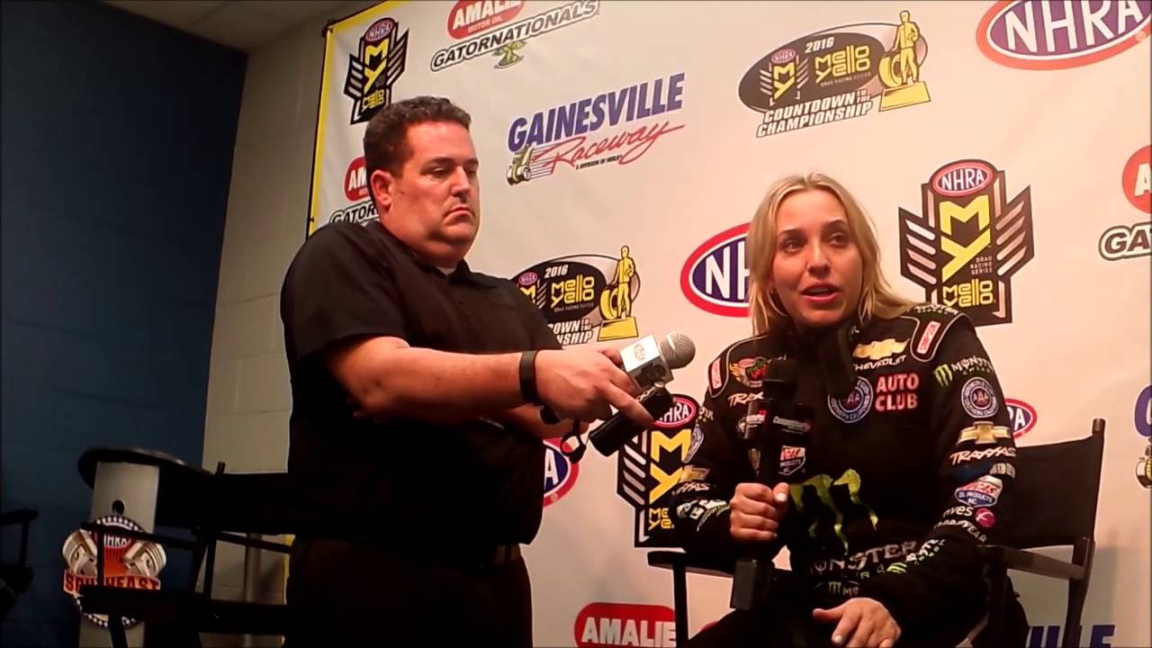 Brittany Force Top Fuel Friday #1 Gatornationals Interview - YouTube