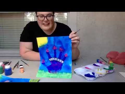 Arts and Crafts: Hand print Castles - YouTube