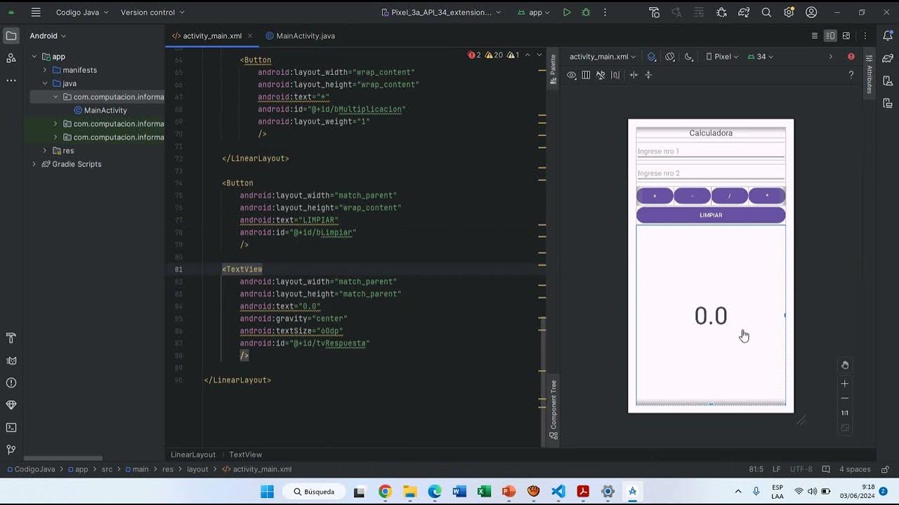 ANDROID y JAVA CLASE 11 Código java a una interfaz - YouTube