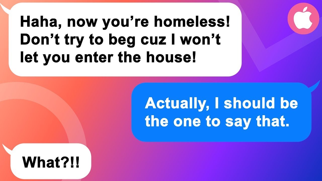 [Apple] Being thrown out of the house by my family, I do this thing ...