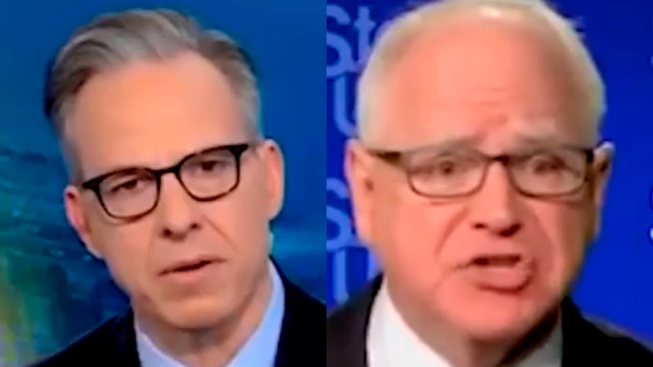 Tim Walz runs away from Tapper's harsh question and switches to another ...