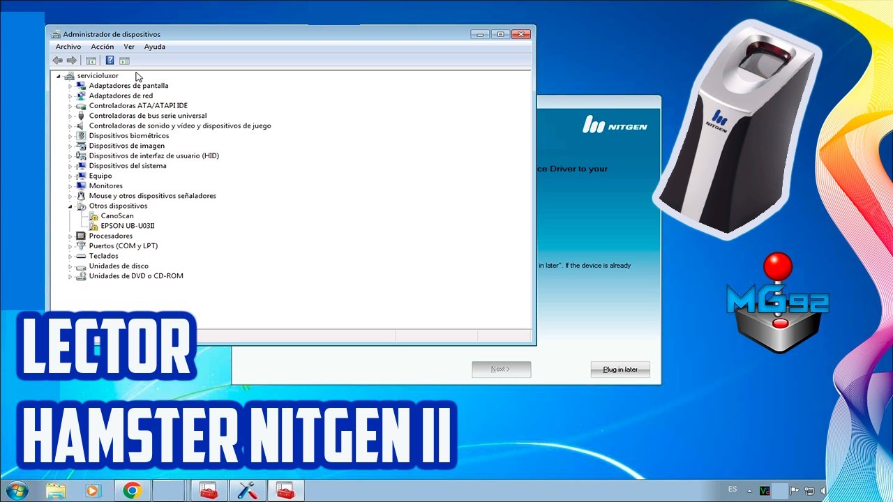 Como Instalar Lector Hamster Nitgen II | Drivers Originales Windows 7 ...