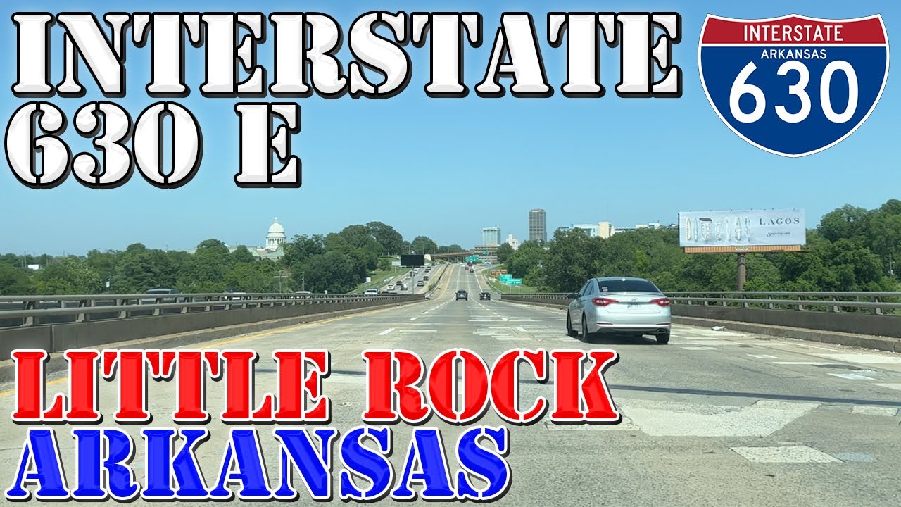 I-630 East - Downtown Little Rock - Arkansas - 4K Highway Drive - YouTube