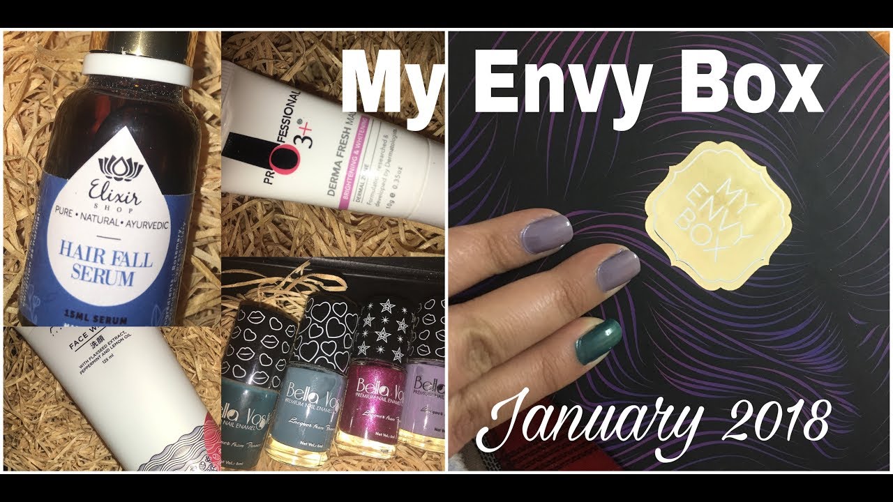 MY ENVY BOX Jan 2018 Unboxing n Review - YouTube