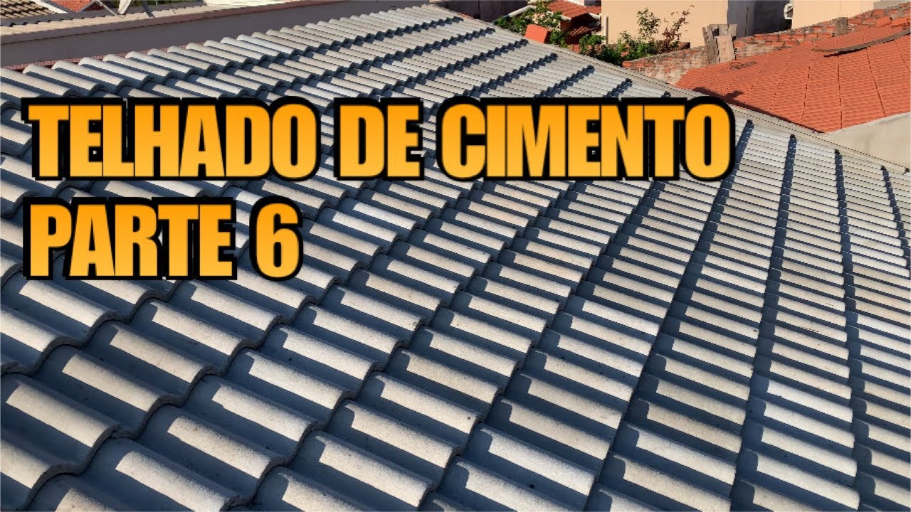 Como fazer uma cobertura de telha de cimento PARTE 6 - YouTube