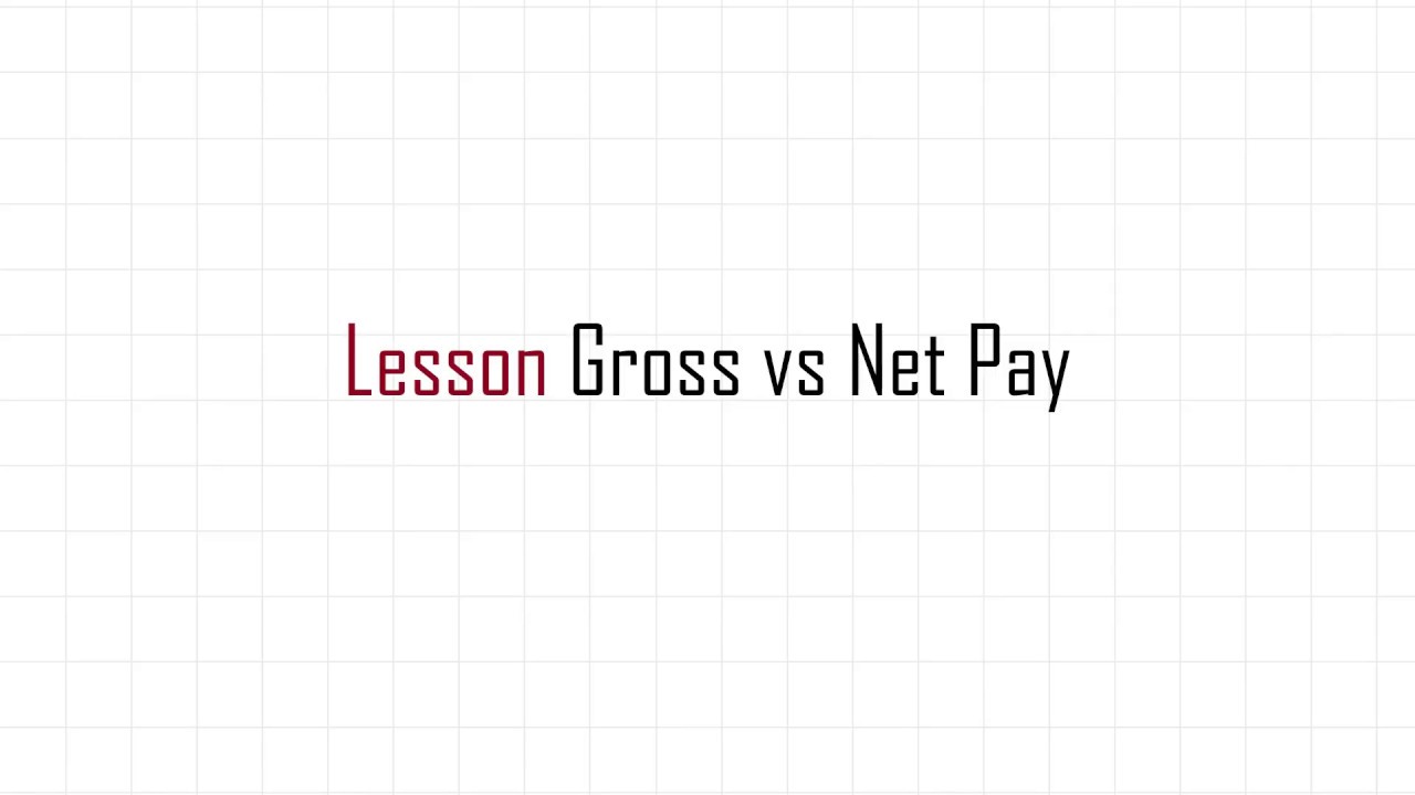 Gross vs Net Pay - YouTube