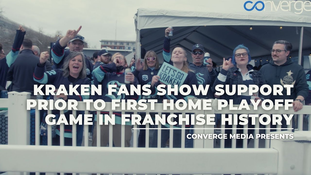 Kraken Fans Show Support Prior to First Home Playoff Game in Franchise ...