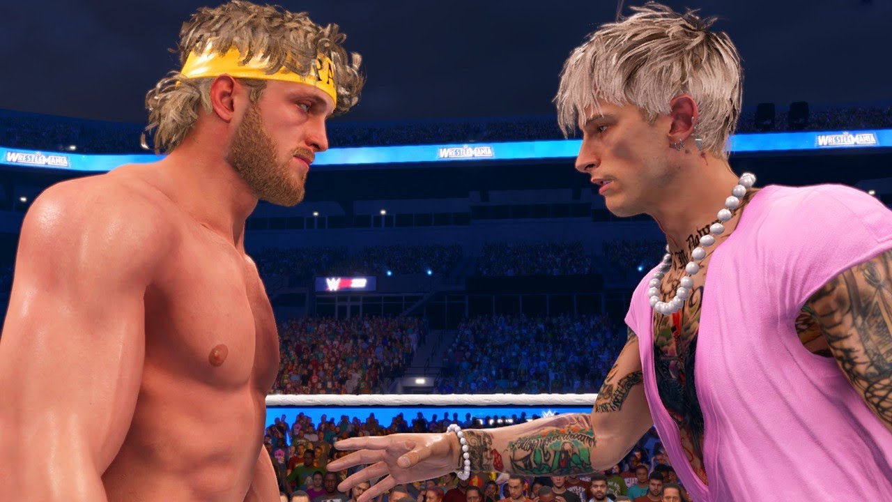 Logan Paul vs Machine Gun Kelly - wwe 2k22 - YouTube