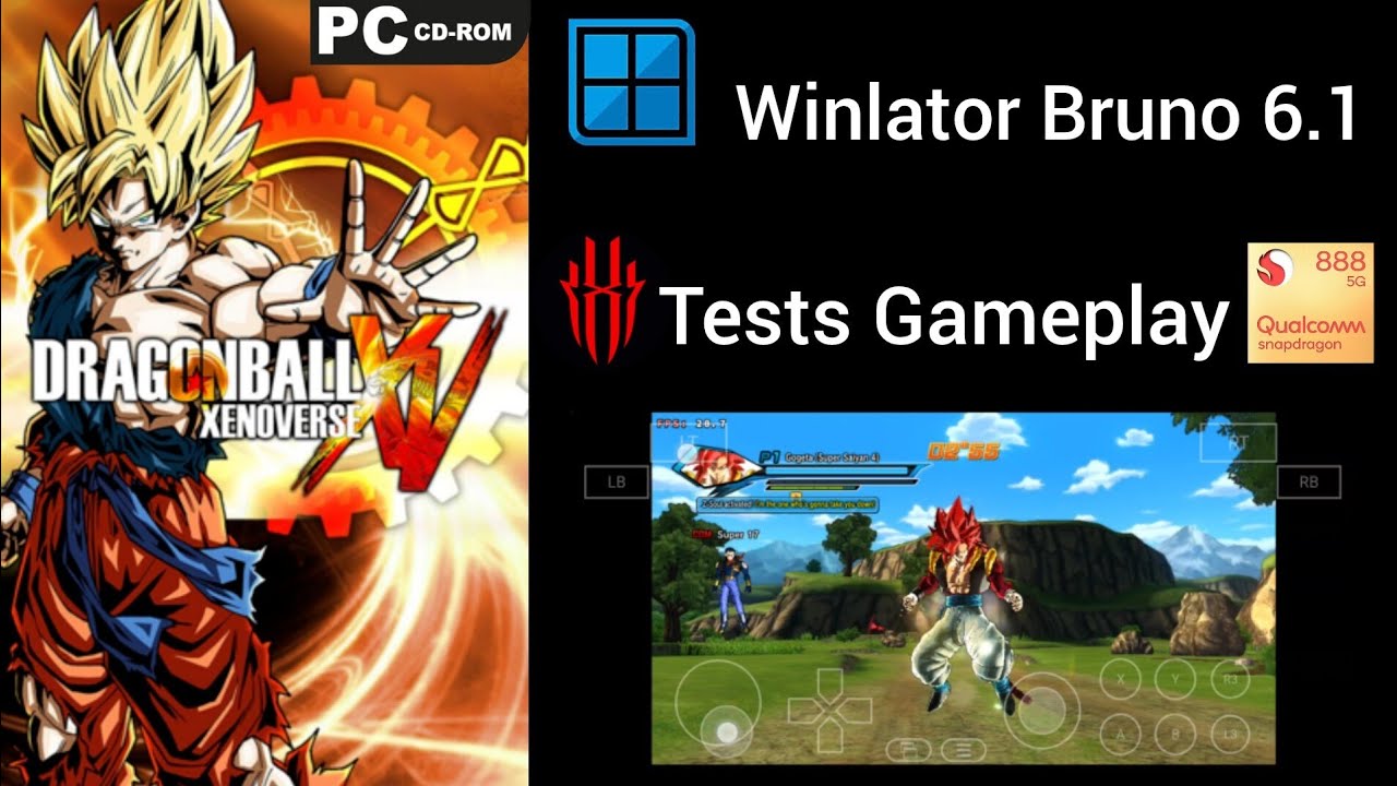 Winlator Bruno 6.1 Gameplay Dragon Ball Z XenoVerse test Red Magic 6 ...