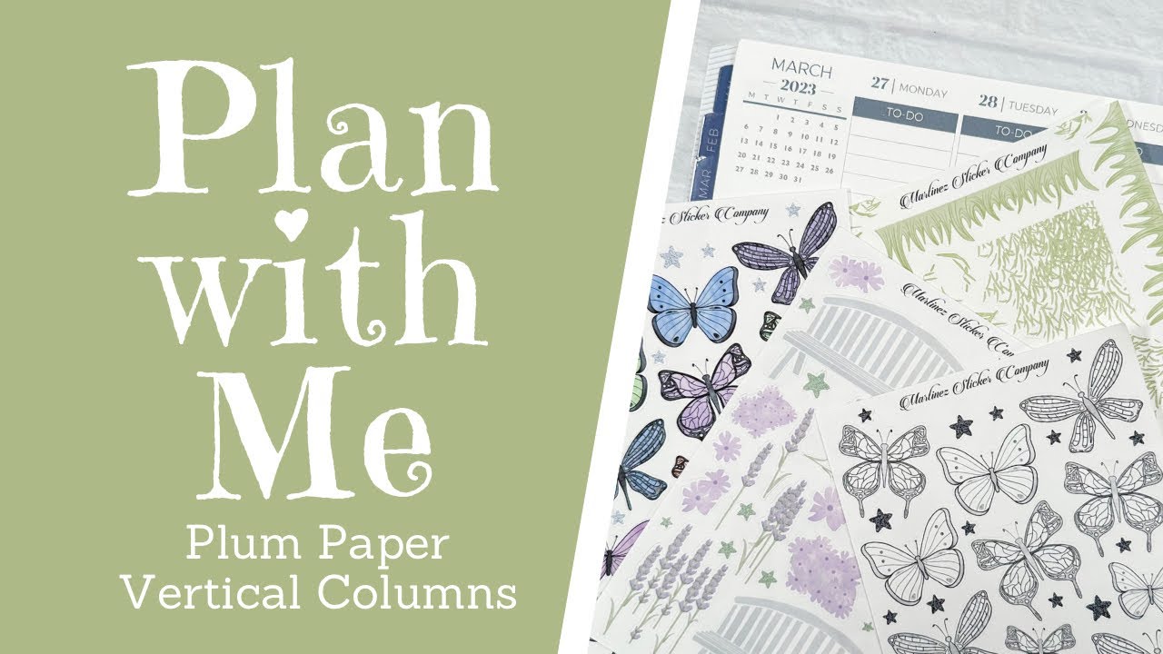 PLAN WITH ME Plum Paper Vertical Columns | 7x9 Plum Paper | Plum Paper ...