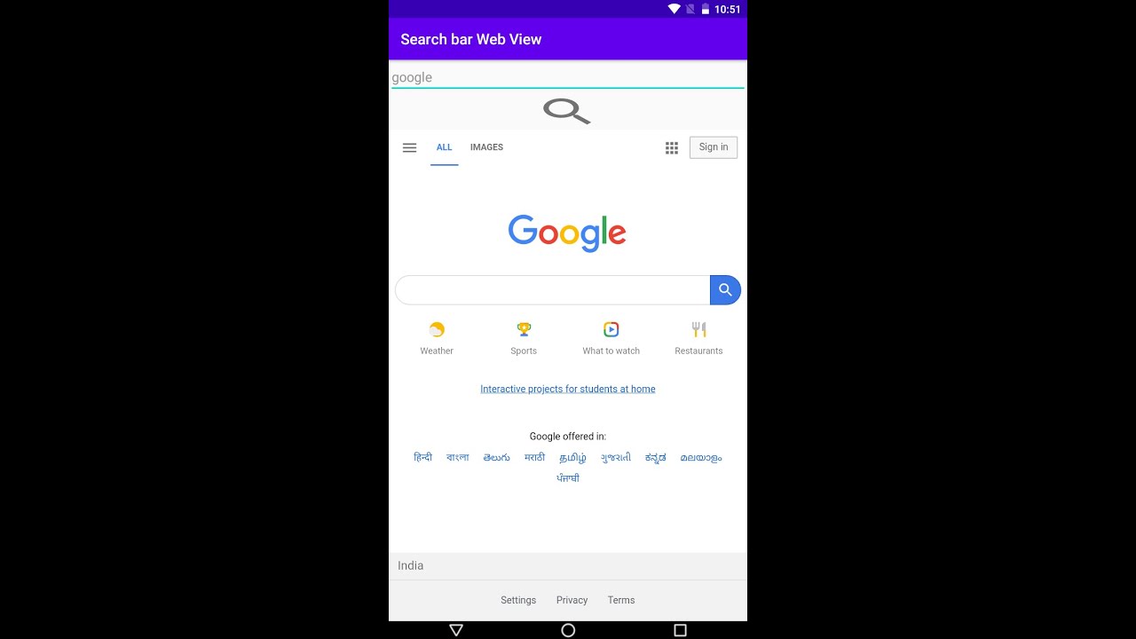 How to create WebView with search in android studio? - YouTube