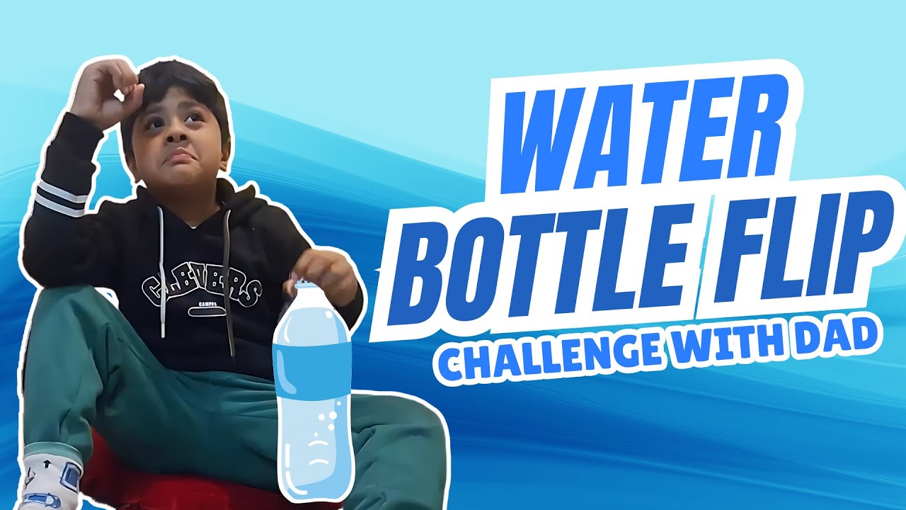 Funniest BOTTLE FLIP Challenge Ever DAD VS JJ (Let's see who wins ...