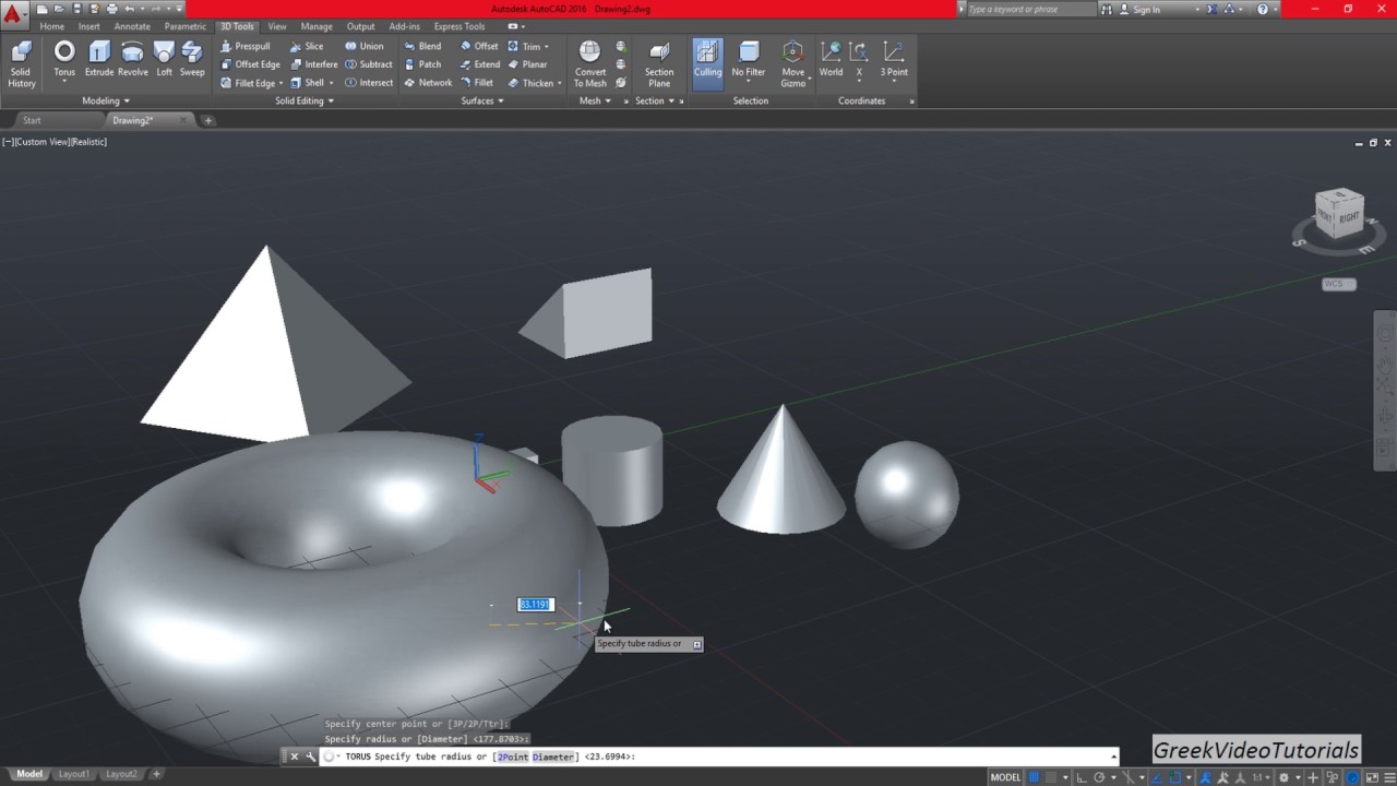 Autocad 3D Tutorial 3 Draw All 3D Objects Greek YouTube Autocad 3D Tutorial 3 Draw All 3D Objects Greek YouTube