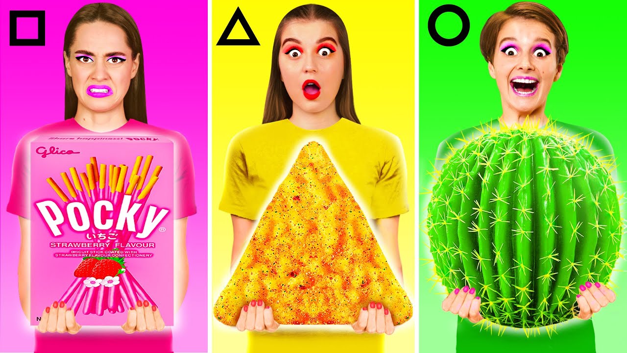 Geometric Shape Food Challenge | Kitchen War by DaRaDa Challenge - YouTube
