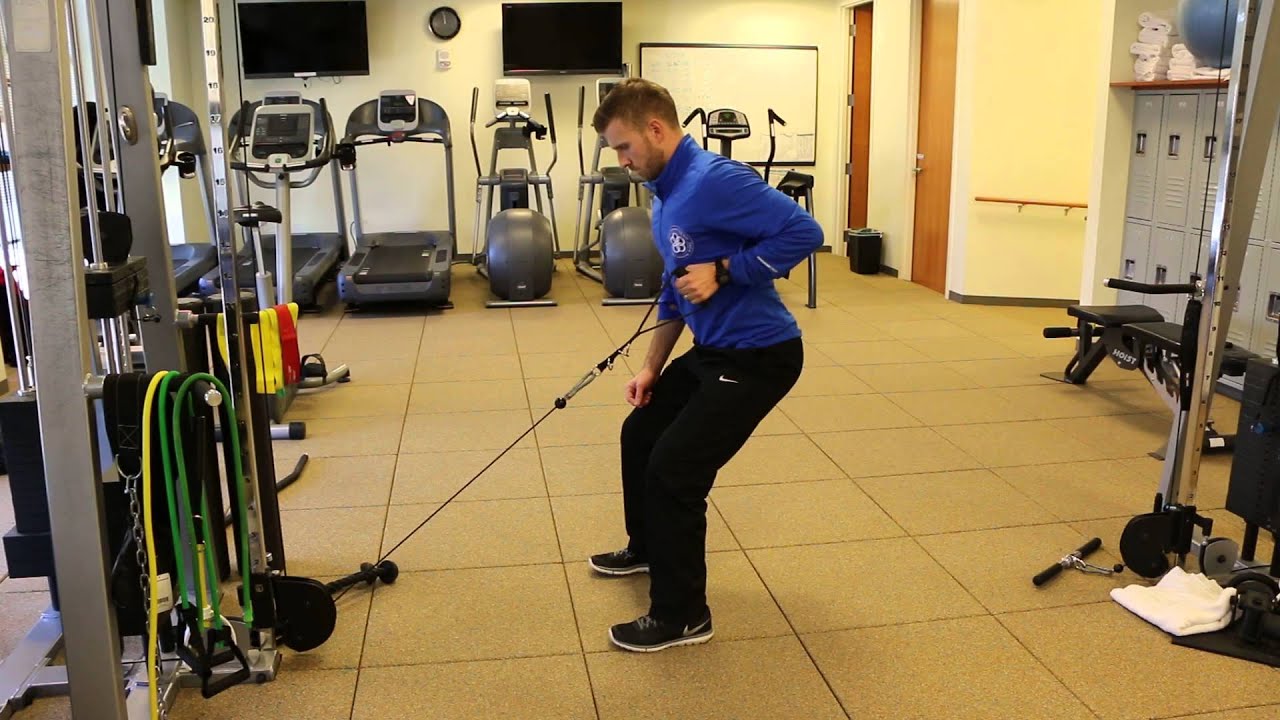 Single Arm Standing Decline Cable Row - YouTube