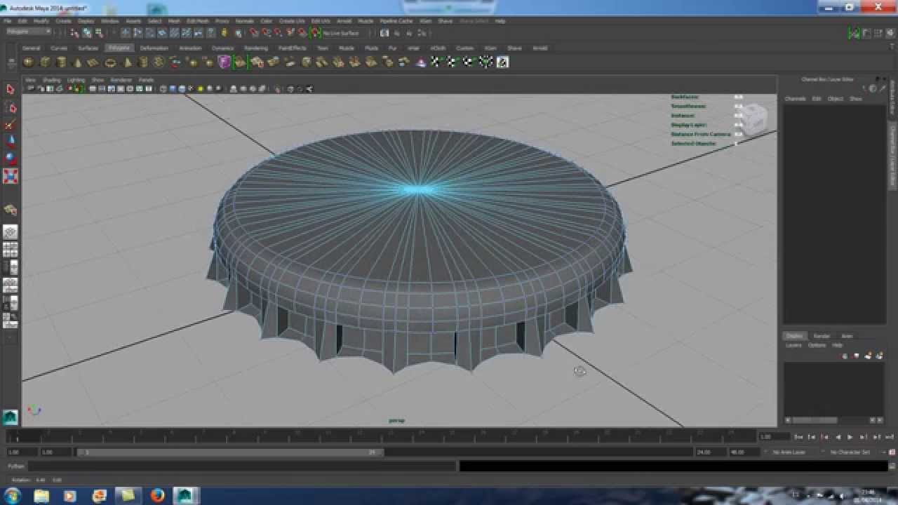 Tutorial Maya modelado CHAPA BOTELLA refresco - YouTube
