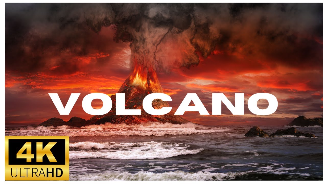 Volcano and Lava 4K (HDR TV) - Scenic Relaxation Film With Calming ...