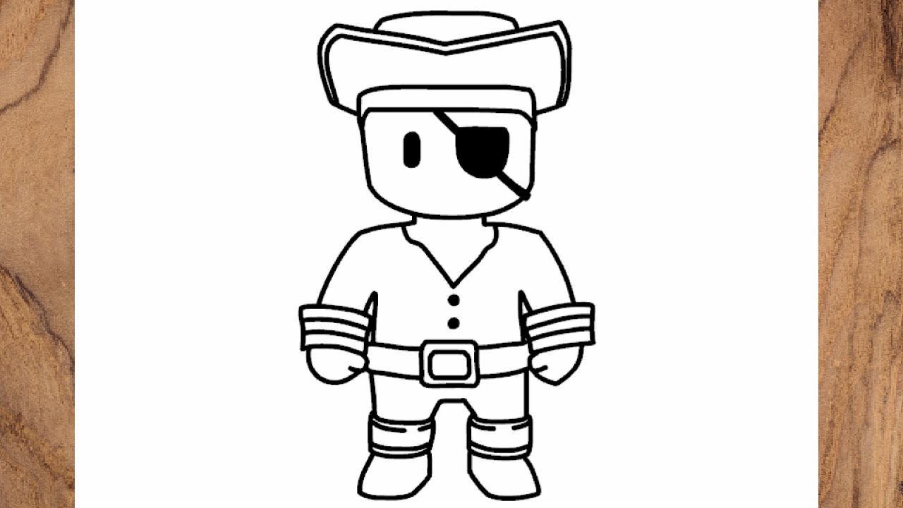 How to draw Pirate Jack from Stumble Guys step by step - YouTube