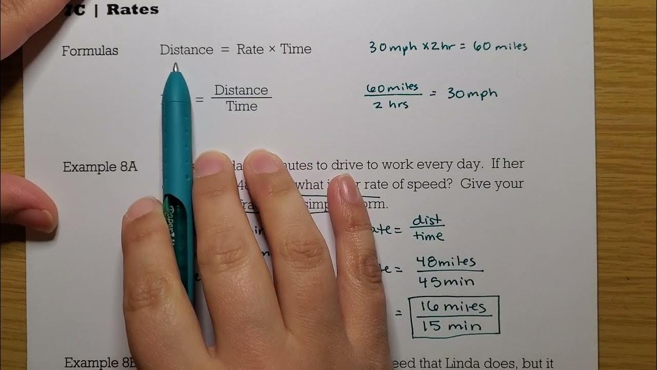 7C - Rates (Word Problems) - YouTube