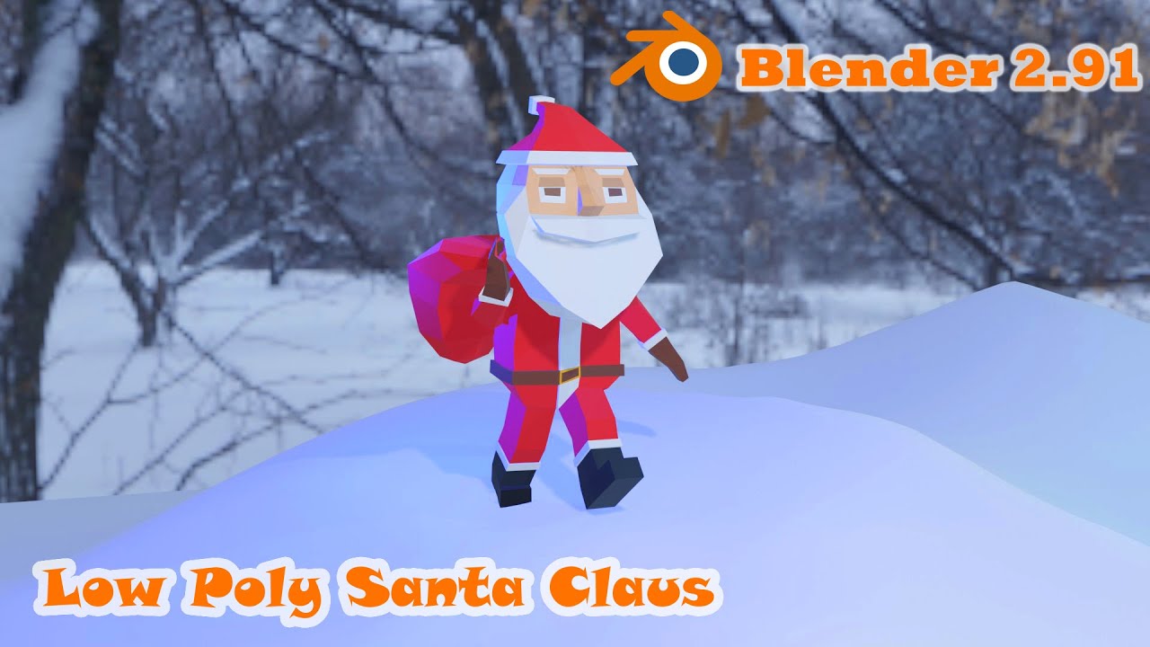 Low Poly Santa Claus in Blender 2.91 - YouTube