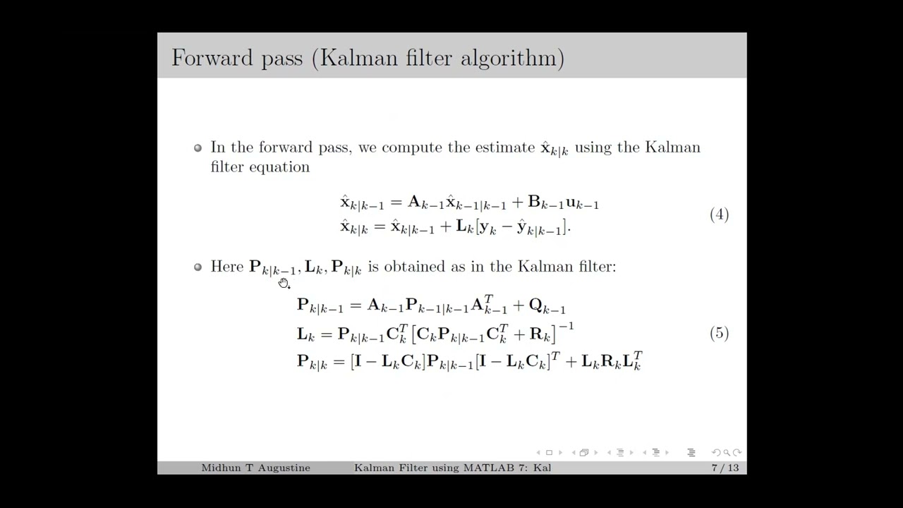 7: Kalman smoother derivation - YouTube