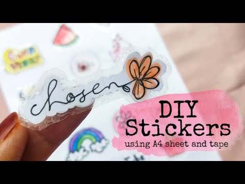 HOW TO MAKE DIY STICKERS AT HOME | EASY DIY STICKERS | HIDDEN TALENTS ...