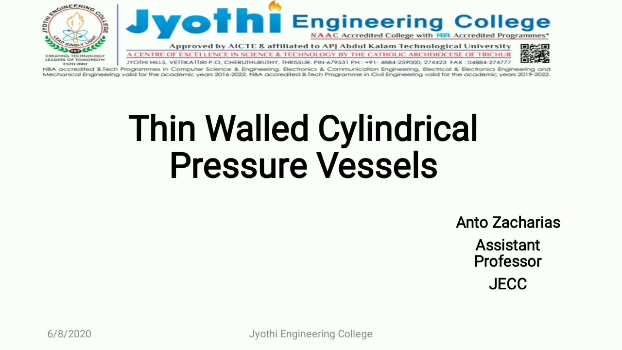 Thin walled Cylindrical pressure vessel_Design of Machine Elements ...