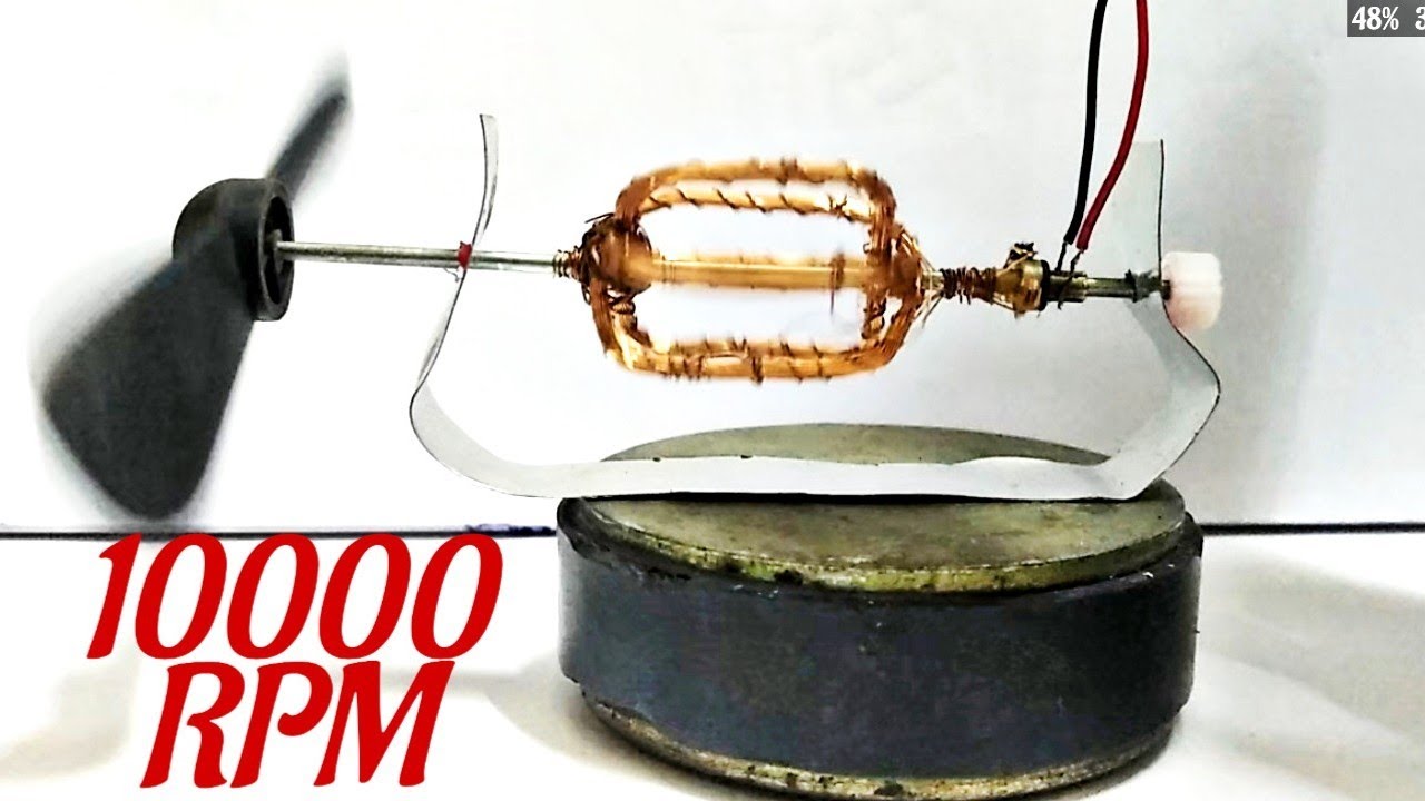 How to make DC motor | HOME-MADE |High speed 10000 RPM - YouTube