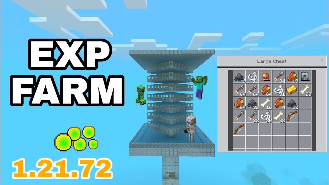 NEW EXP FARM |MINECRAFT BEDROCK - YouTube