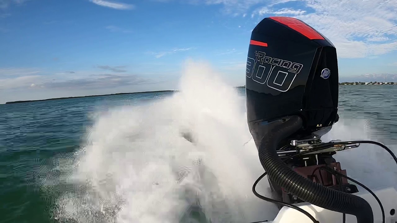 Lake and bay key largo 2 Mercury 300r cruise - YouTube