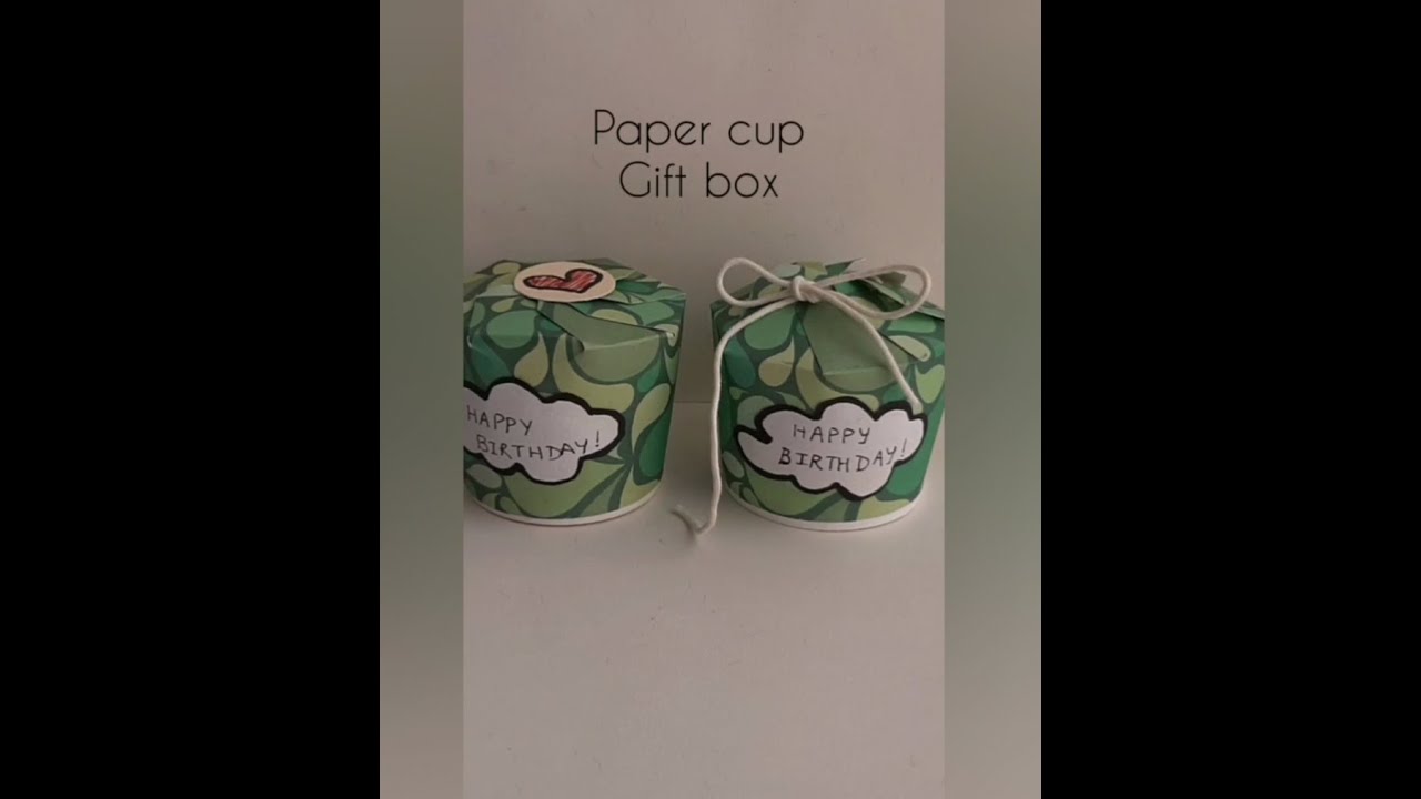 DIY - Paper cup gift boxes - YouTube