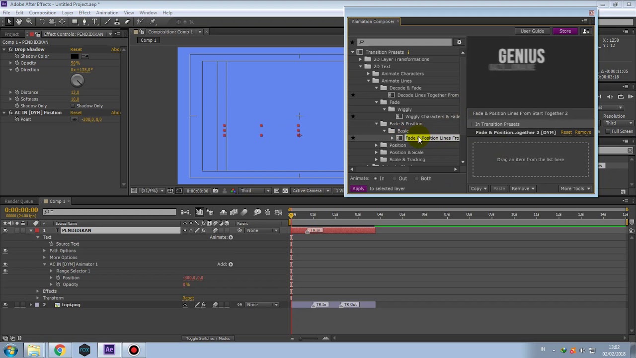 AFTER EFFECTS TUTORIAL - BASIC TEXT ANIMATION WITH ANIMATION COMPOSER ...