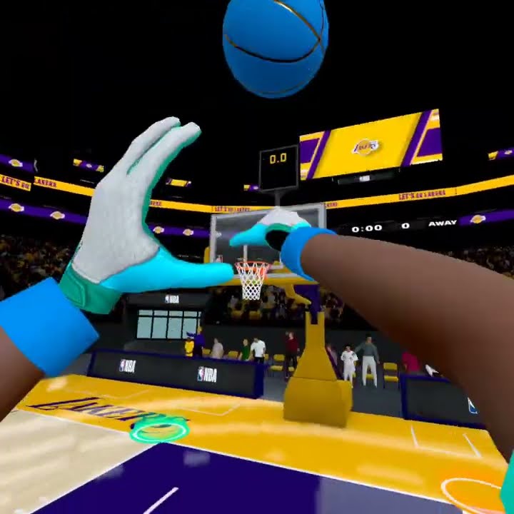 Shooting some hoops in the Lakers court - YouTube